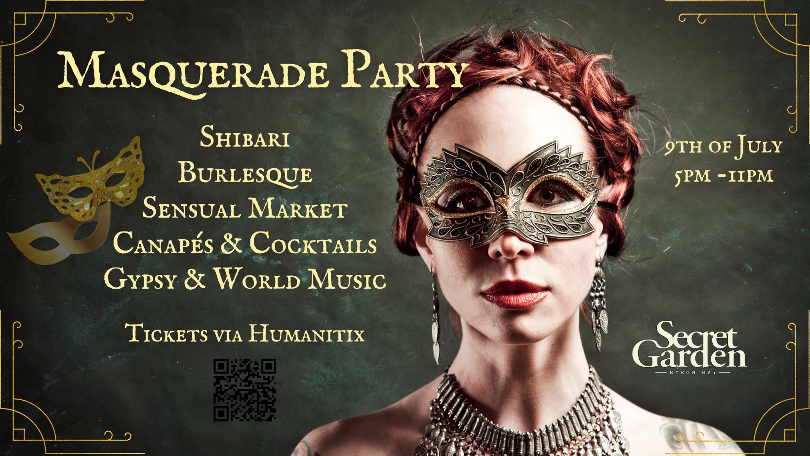 Masquerade Party Saturday 9 July | The Official ByronBay.com Guide